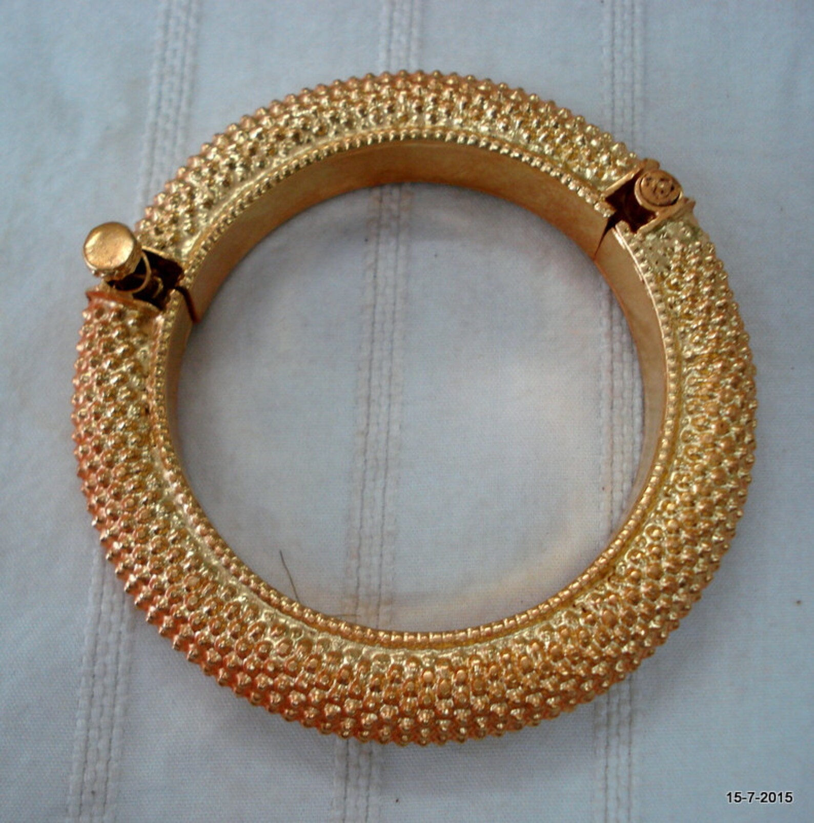 Vintage gold gilded silver bracelet bangle antique gold | Etsy