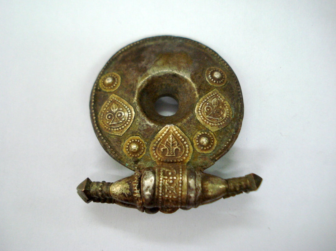 Ancient Antique Collectible Tribal Old Silver Ear Plug Earring Big ...