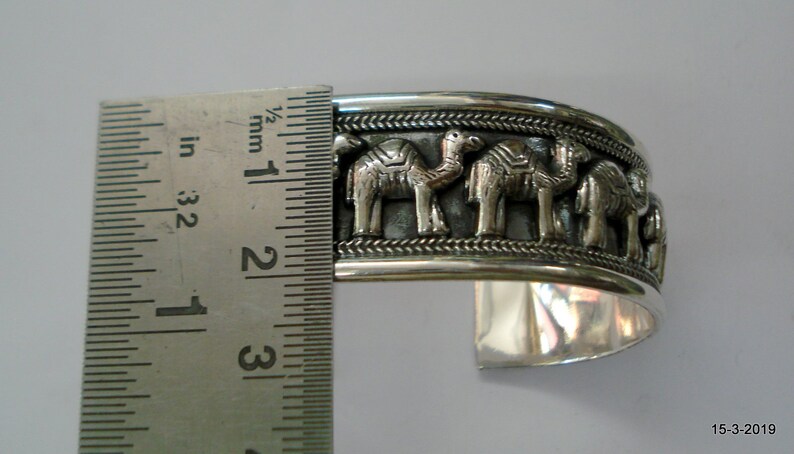 Ethnic Sterling Silver Bracelet Bangle Cuff Camel Design - Etsy
