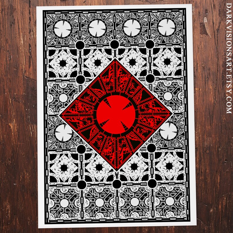 Hellraiser Puzzle Box Poster Art Print Clive Barker Pinhead - Etsy