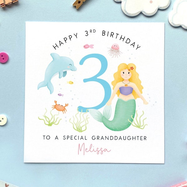 Birthday Card 3 Years Old Girl - Etsy