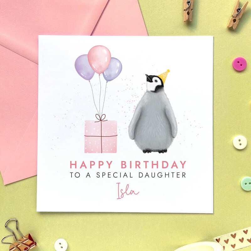 Penguin Birthday Card - Etsy