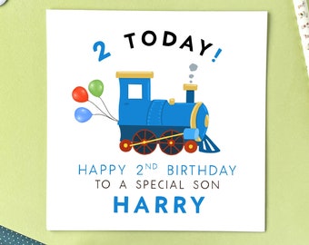 Train Birthday Card - Etsy