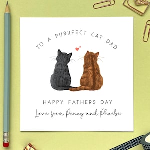 Personalised Choose the Cats Father's Day Card | From the Cats, for Cat ...