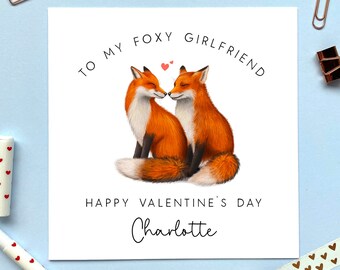 Fox Valentine Card | Etsy