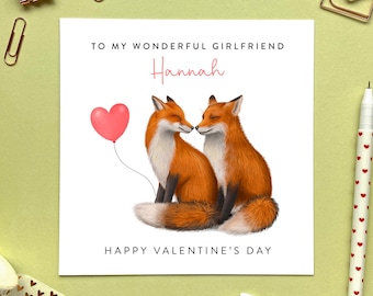 Fox Valentine Card | Etsy