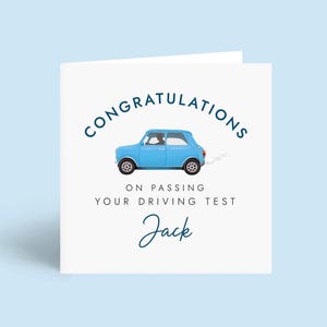 Personalised Driving Test Card for Him | Congratulations on Passing ...