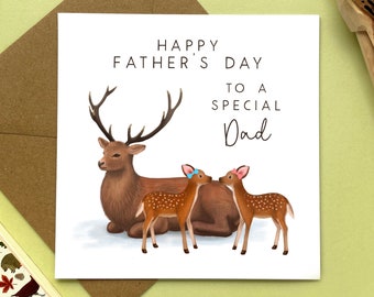 Deer Father Day Card - Etsy