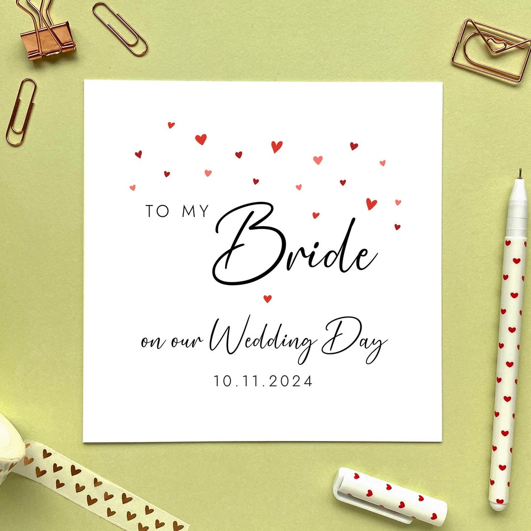 Personalised to My Bride on Our Wedding Day Card | for Wife to Be ...