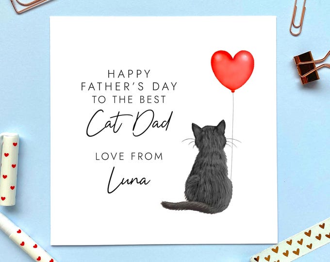 Fathers Day From the Cat Card - Happy Fathers Day to the Best Cat Daddy ...