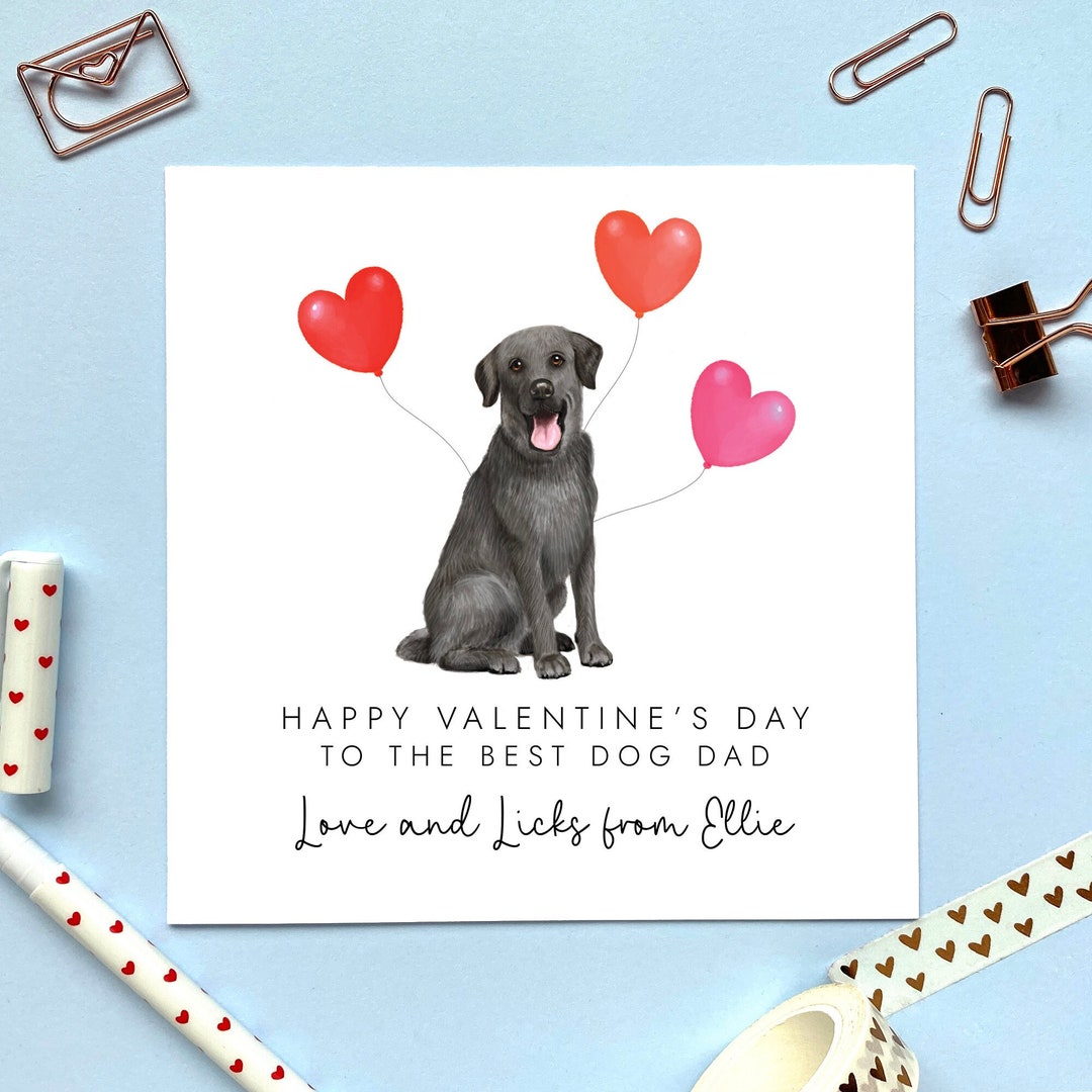 Personalised From the Dog Valentine's Day Card Black Labrador for ...