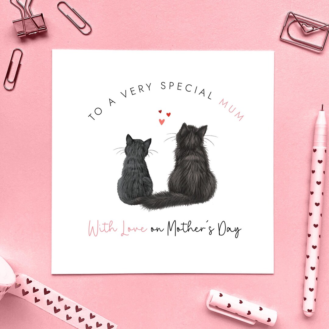 Personalised Choose the Cats Mother's Day Card for Mum | Mom, Mam ...