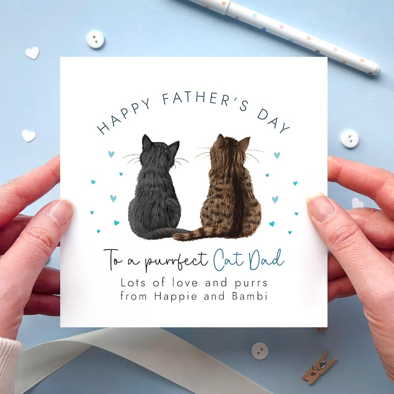 Grey Cat Greeting Cards - Etsy