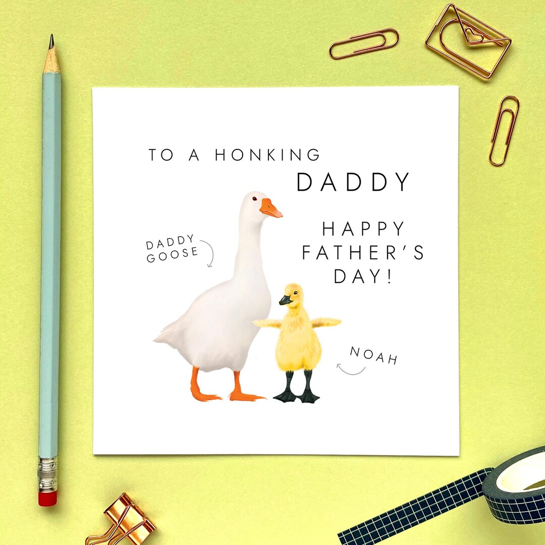Goose Father's Day Card for Daddy, Dada, Dada, Grandad, Grandpa, Grampy ...