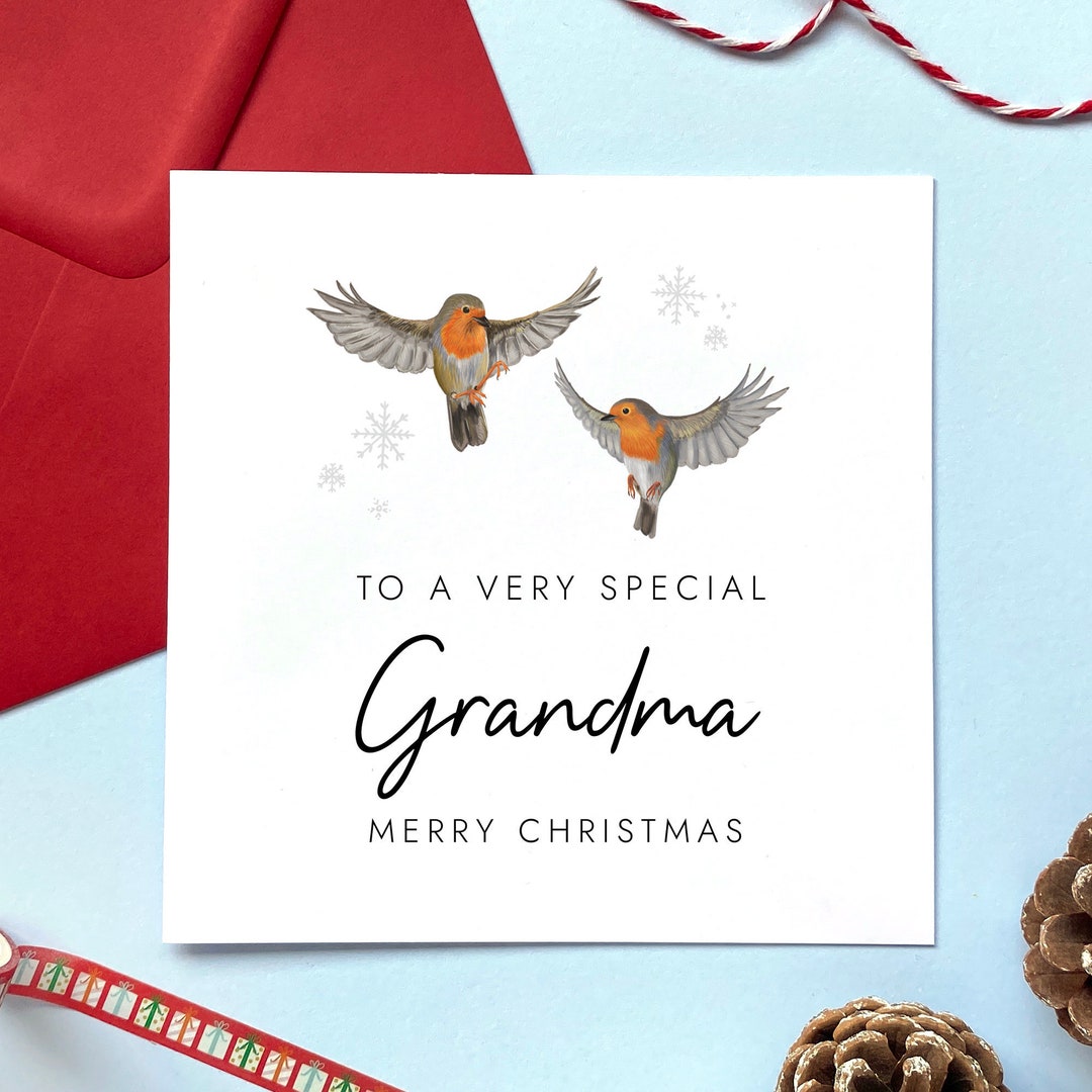 Personalised Christmas Card for Grandma Her, Female, Lady, Girl, Mum ...