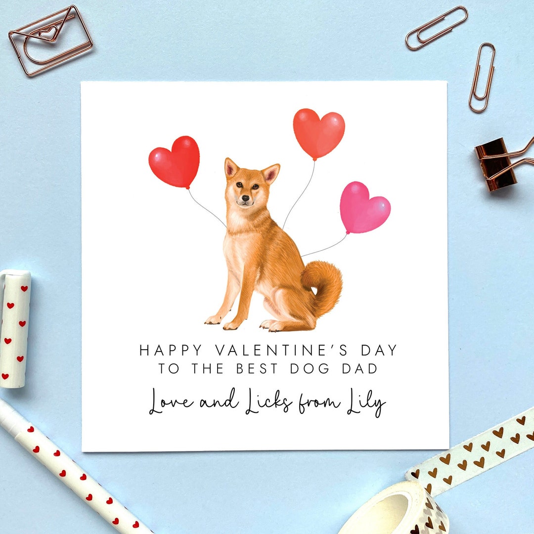 Personalised From the Dog Valentine's Day Card | Shiba Inu | for ...