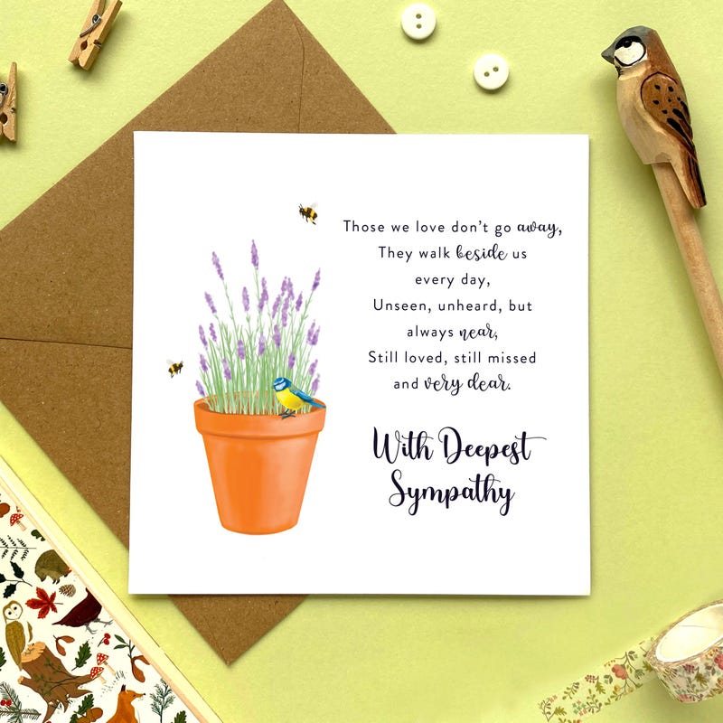 British Flower Sympathy Card - Etsy UK