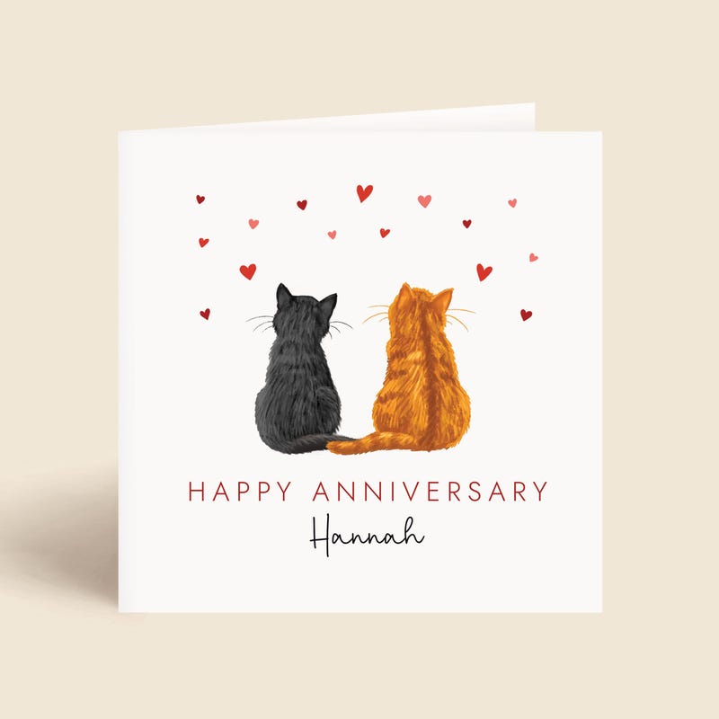 Happy Anniversary in Cats - Etsy UK