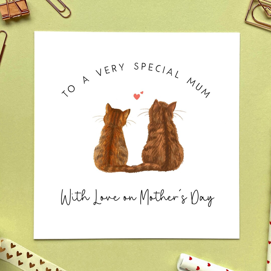 Personalised Choose the Cats Mother's Day Card for a - Etsy