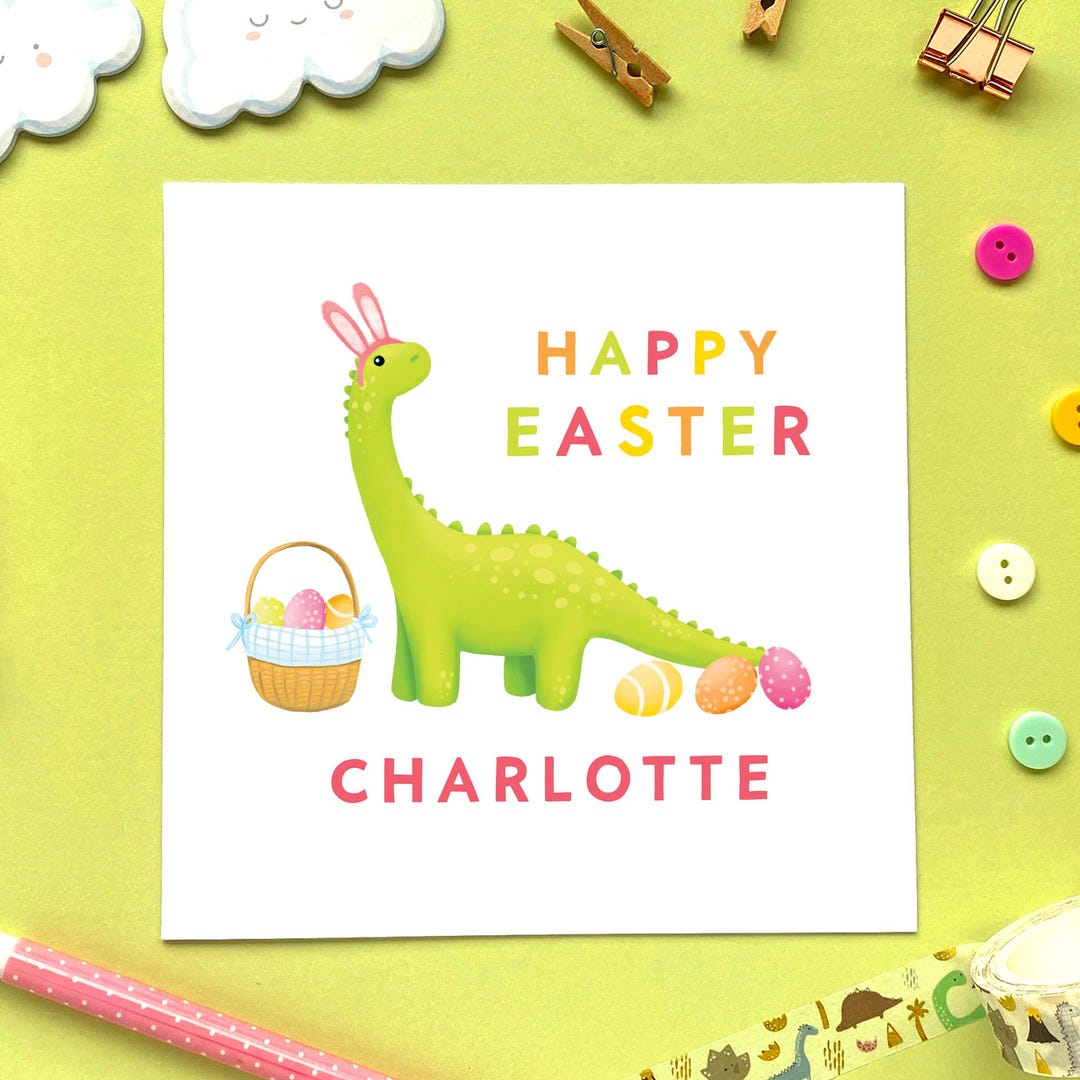 Personalised Easter Card for Girl, Daughter, Granddaughter, Niece ...