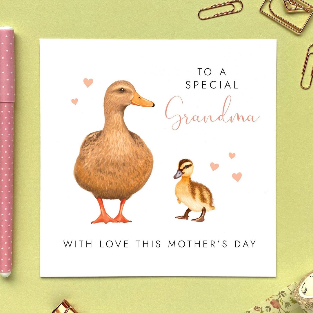 Personalised Ducks Mother's Day Card for a Special Grandma, Granny ...