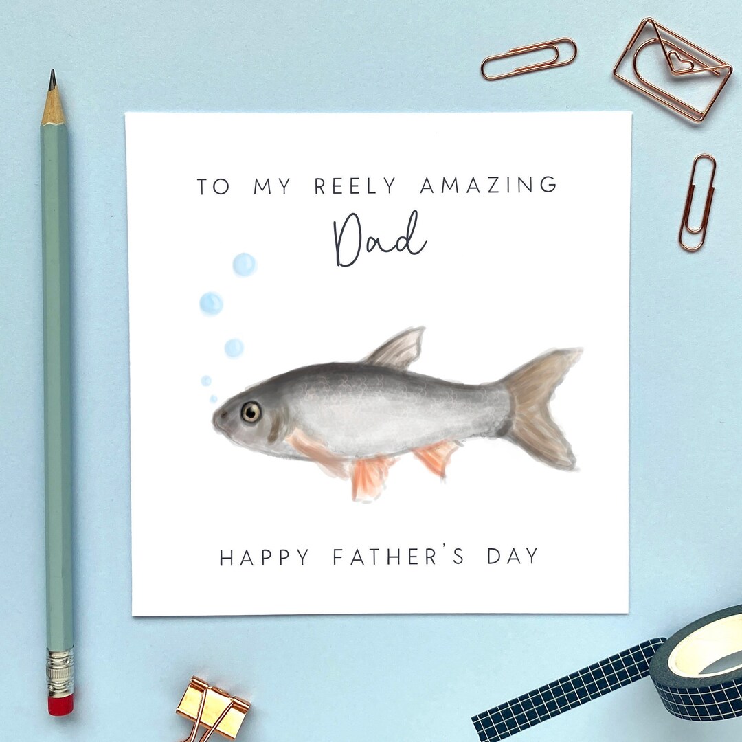 Personalised Fish Fathers Day Card for a Special Dad, Grandad, Grandpa ...