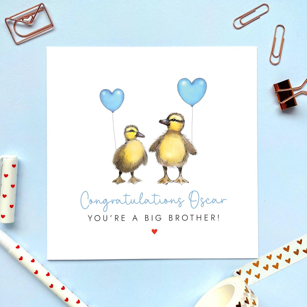 Personalised Big Brother Card, Congratulations You're a Big Brother ...