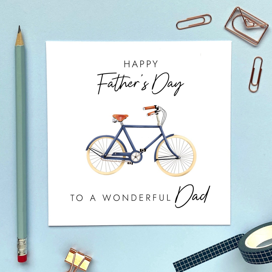 Personalised Bike Father's Day Card for a Special Dad, Daddy, Dada, Pa, Papa, Pop, Grandad ...