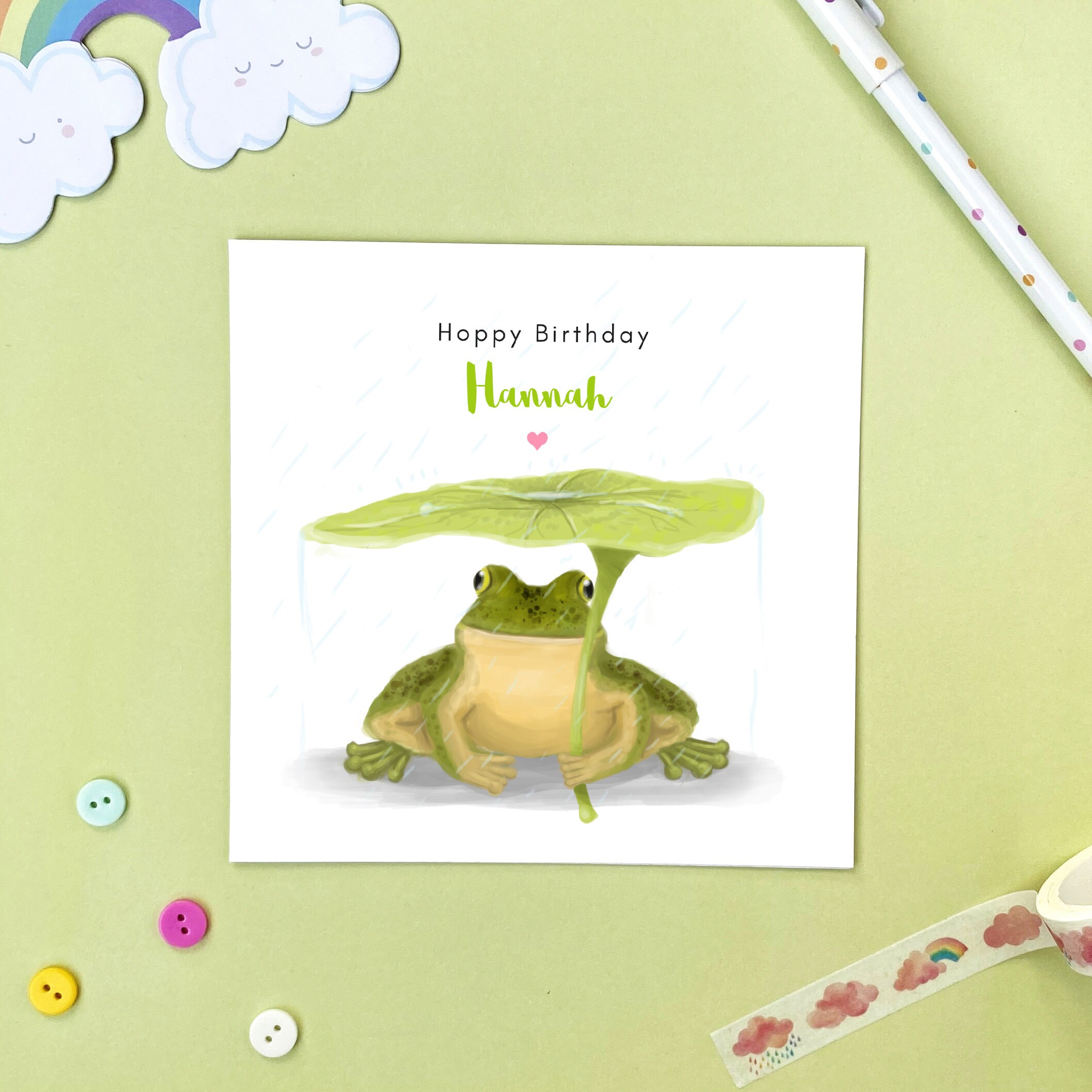 Personalised Frog Birthday Card Cute Frog Card Funny | Etsy