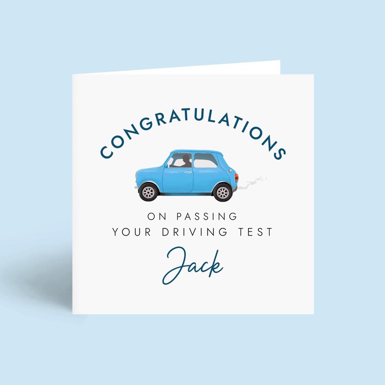 Personalised Driving Test Card for Him | Congratulations on Passing ...