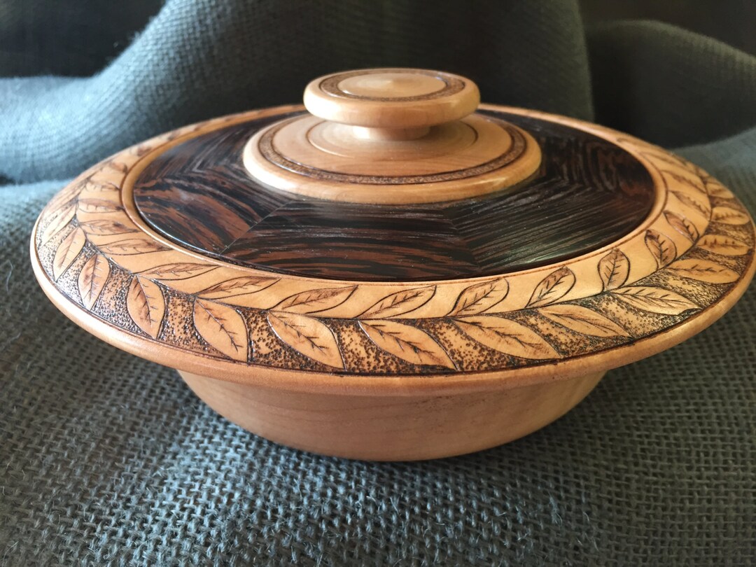 Hand Turned Maple Bowl With Segmented Wenge Lid - Etsy