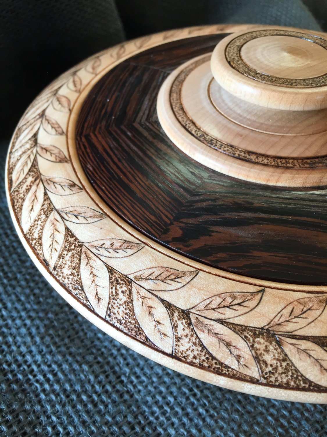 Hand Turned Maple Bowl With Segmented Wenge Lid - Etsy