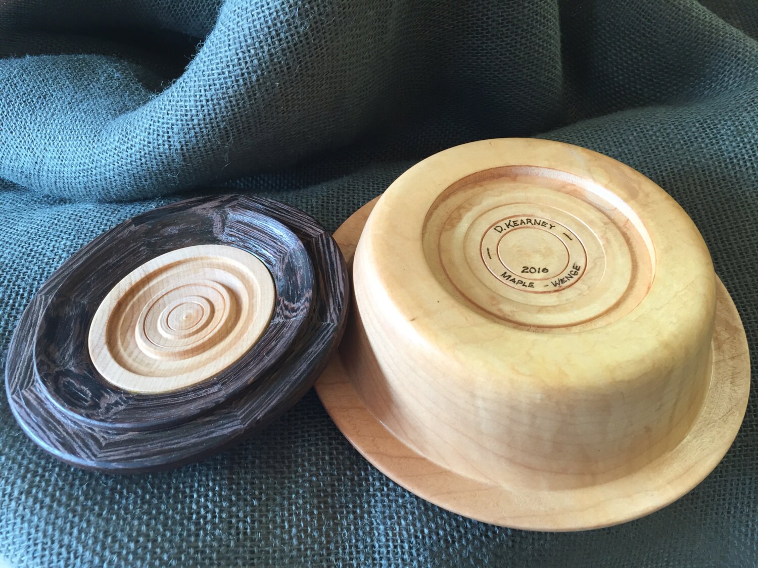 Hand Turned Maple Bowl With Segmented Wenge Lid - Etsy