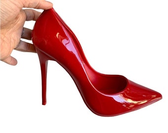 Red Leather Pumps - Etsy