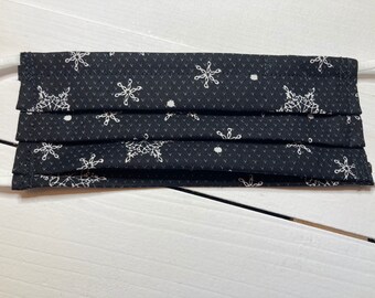 Let It Snow Face Mask Seasonal Face Protection With Snowflakes Washable ...