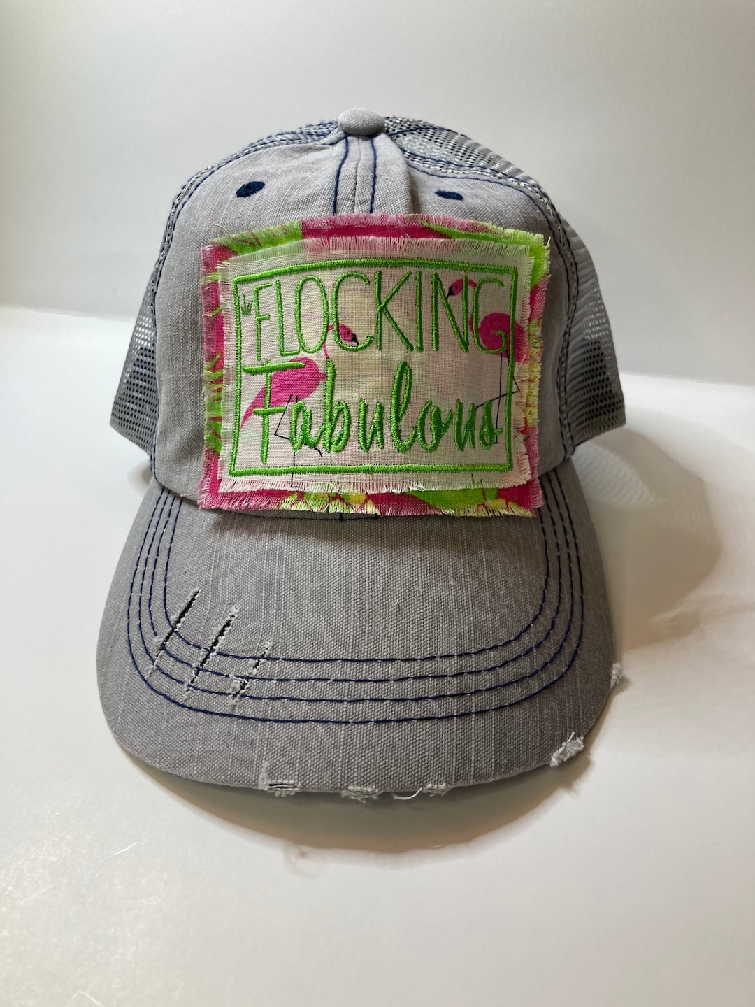 Distressed Patch Baseball Caps - Etsy