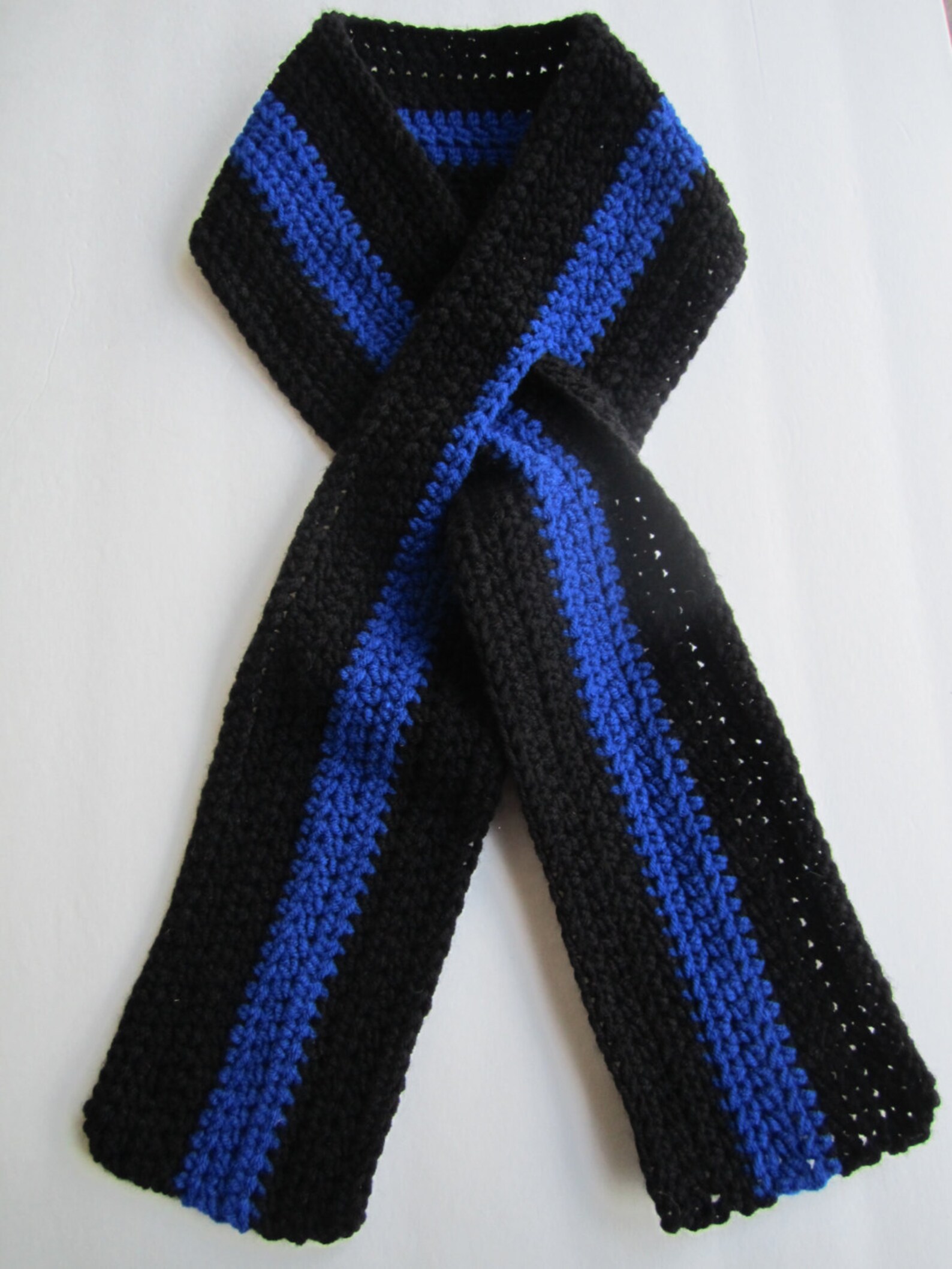 Thin Blue Line Awareness Scarf - Etsy