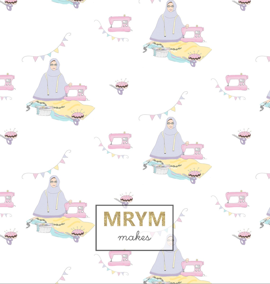 Seamless Digital Hijab Rida Pattern PNG With a Transparent Background Plus PNG Clip Art - Etsy