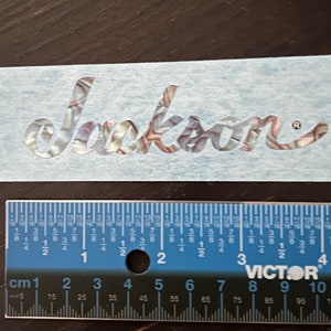 Jackson Logo Pearl Fx Vinyl Decal Inlay for Electric Guitar Headstock ...