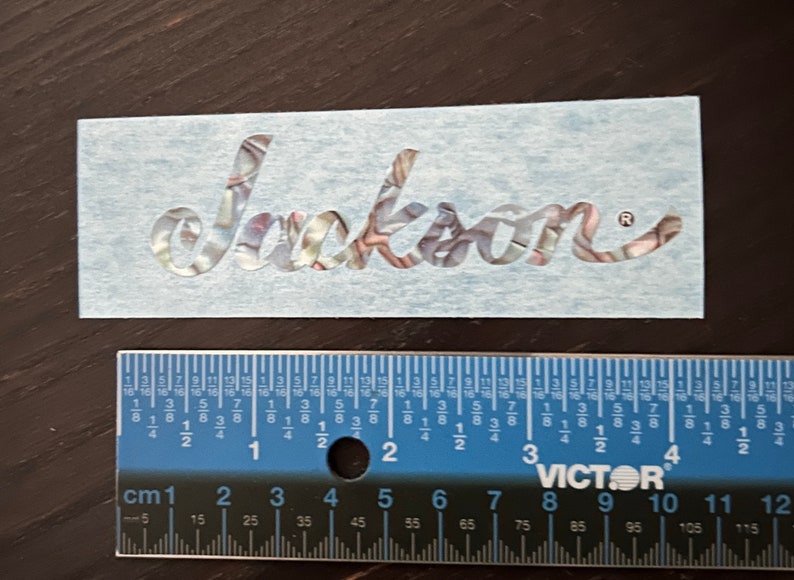 Jackson Logo Pearl Fx Vinyl Decal Inlay for Electric Guitar Headstock ...