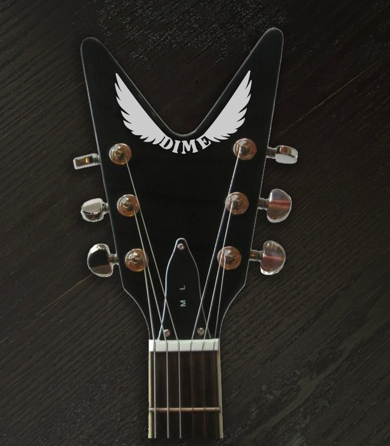 Dimebag Wings ML Guitar Vinyl Decal Headstock Logo 4 Diy Guitar Kit ...