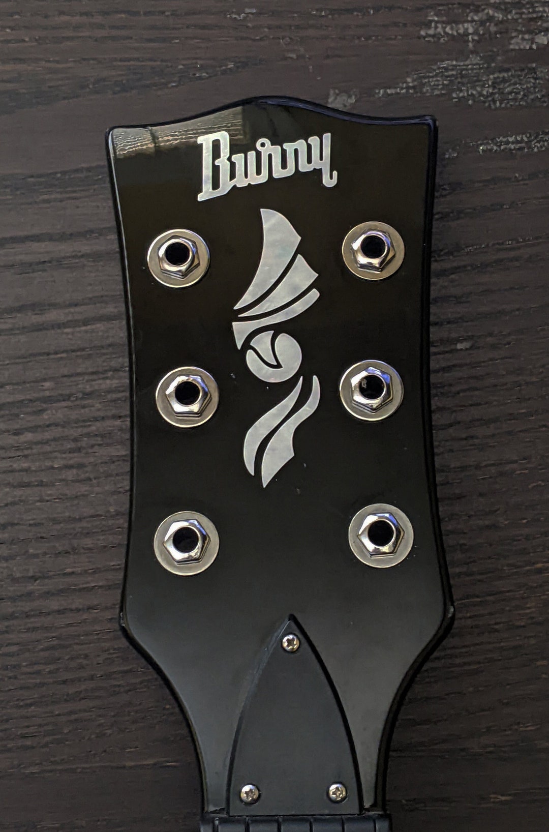 Burny RLC-95S SW Guitar Headstock MOP Decal Set Perfect for Restoration ...