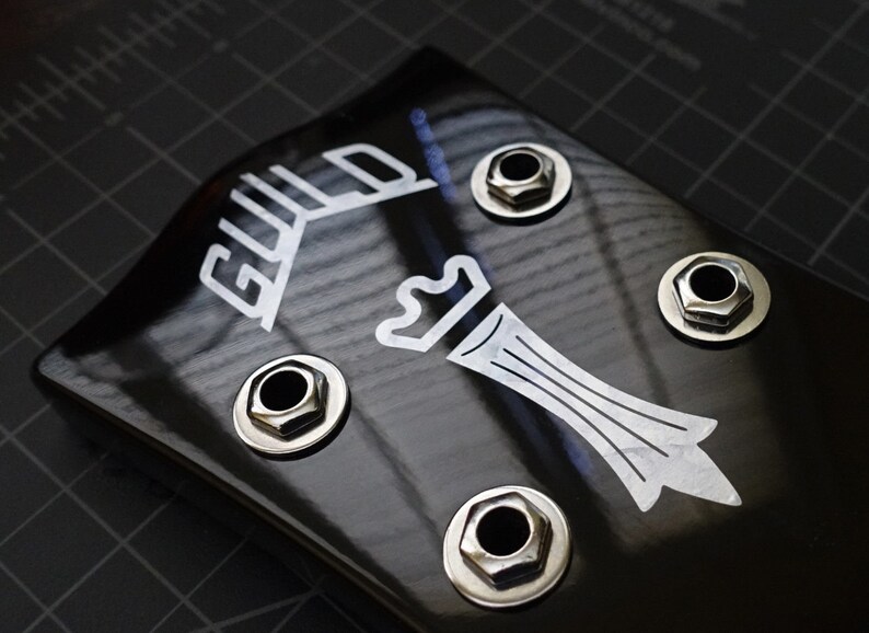 Guild Chesterfield Logo Guitar Headstock Logo Vinyl Sticker Decal MOP ...