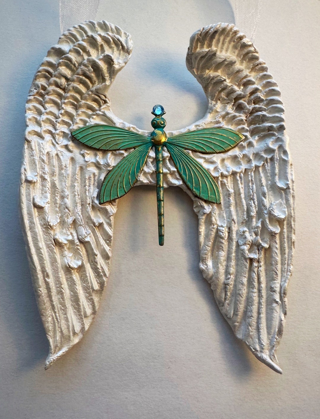 Dragonfly Angel Wings Wall Decor Hand Sculpted Angel Wings Precious ...