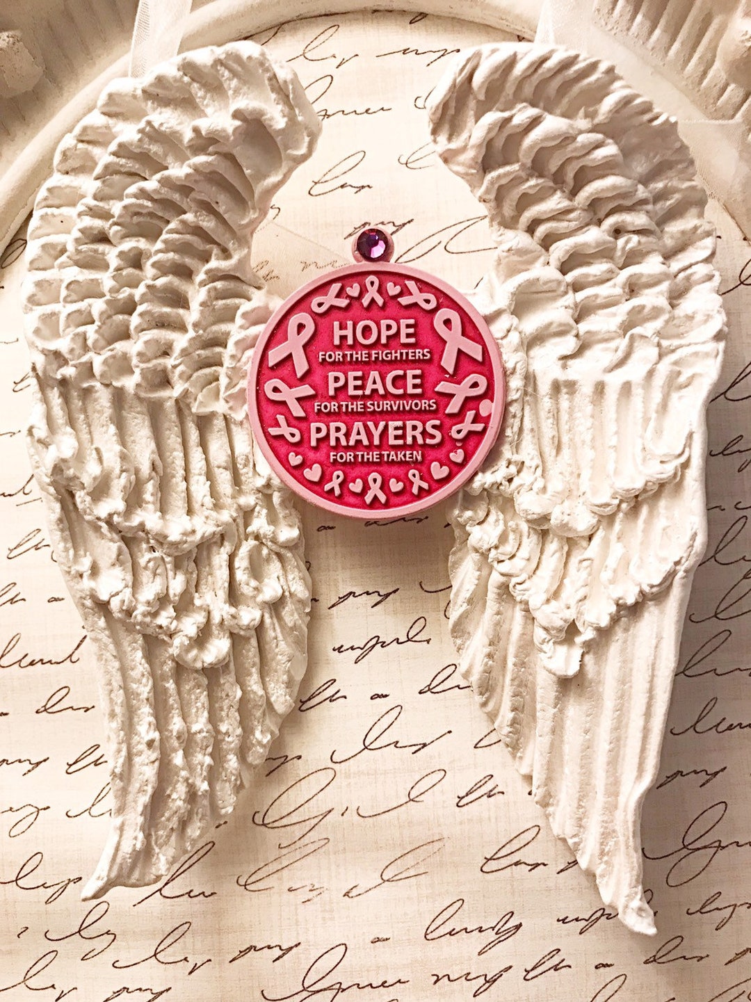 Breast Cancer Angel Wings Survivor/guardian Angel/awareness/memorial ...