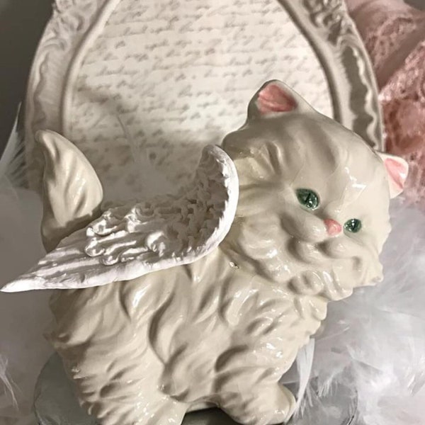 Angel Cat Statue - Etsy