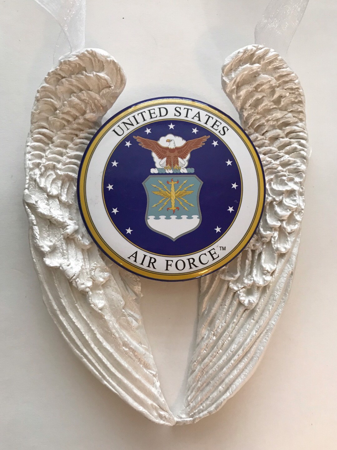 Unique Personalized Memorial U.S. Air Force Angel Wings Guardian Angel ...