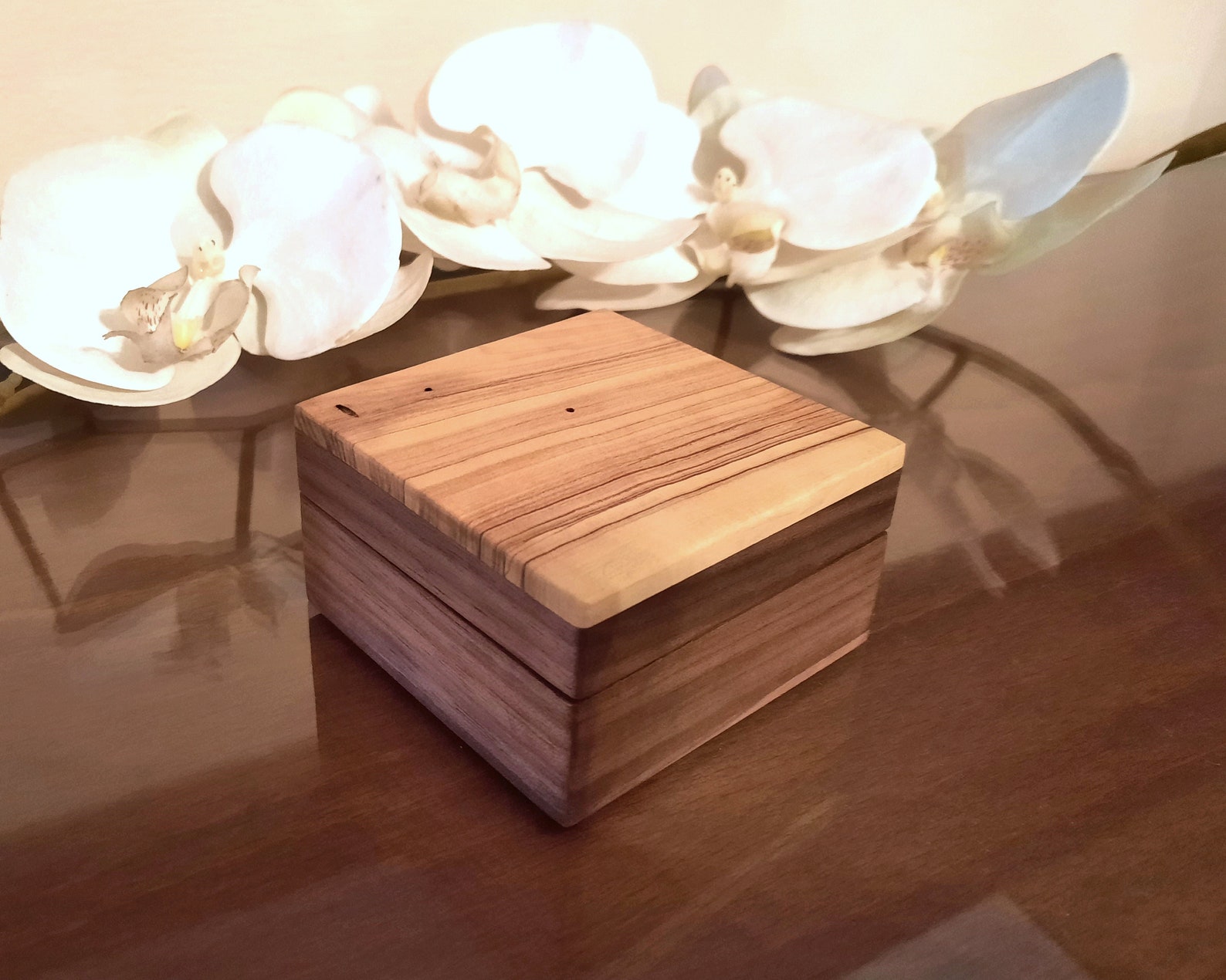 WALNUT Ring Bearer Box Ring Box Wedding Engagement Ring Box - Etsy