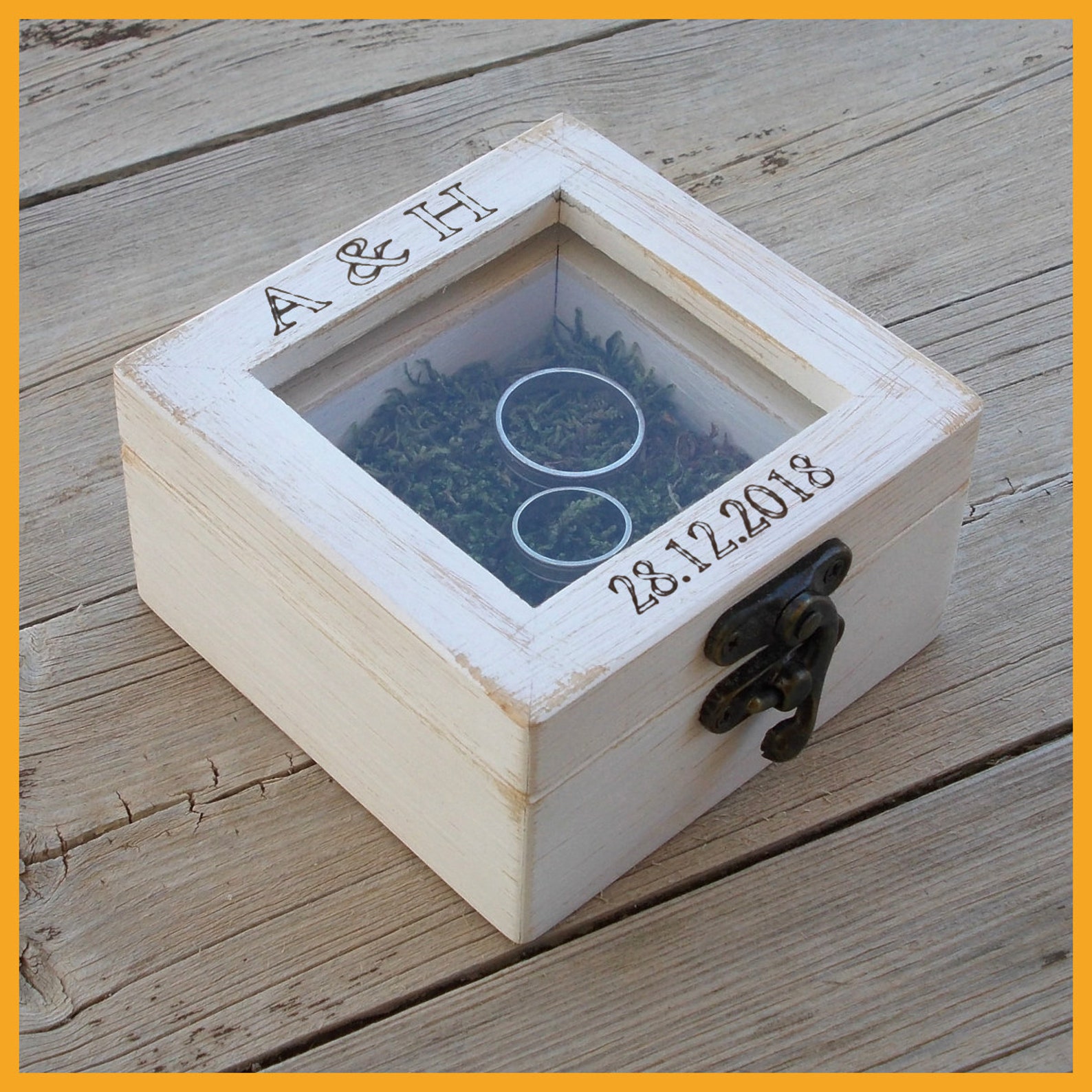 Rustic Ring Bearer Box Reclaimed Wood Ring Box Wood Ring Box - Etsy