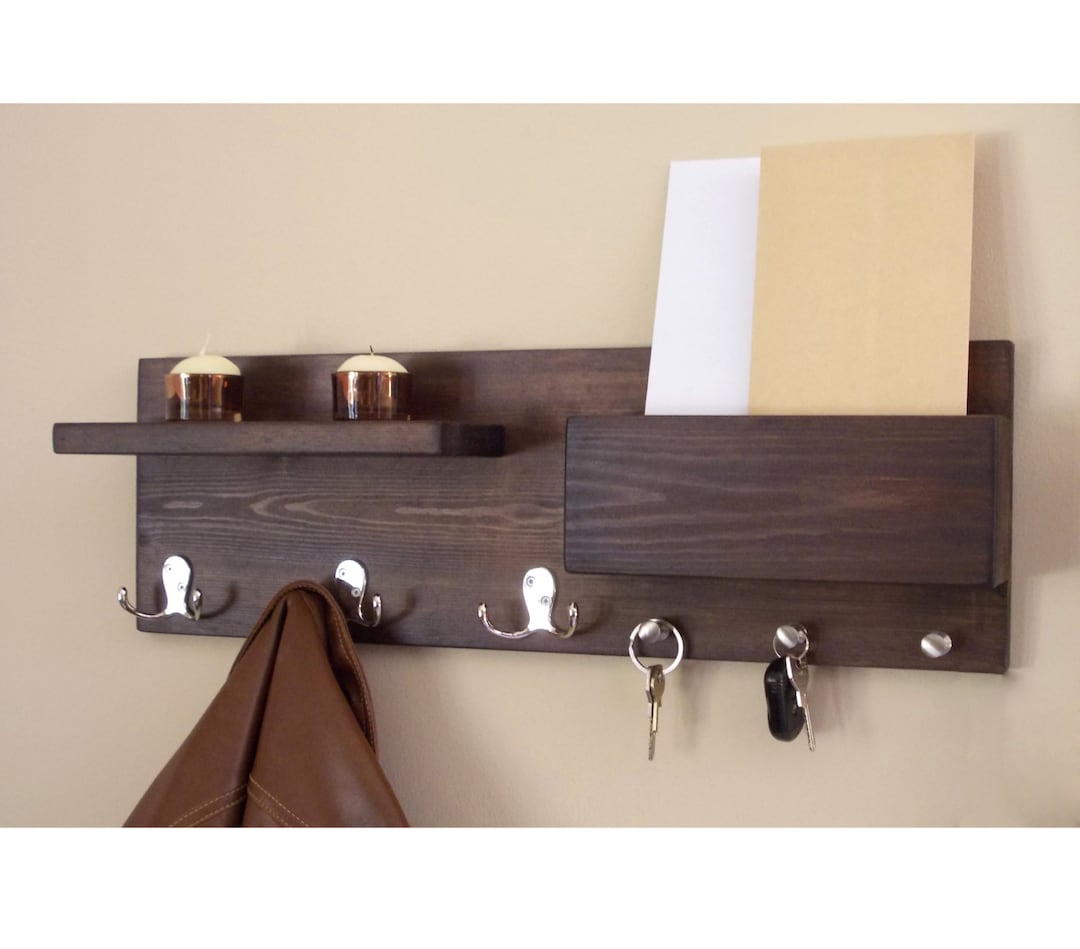 Entryway Organizer Coat Hooks Key Hooks Large Coat Key Rack - Etsy